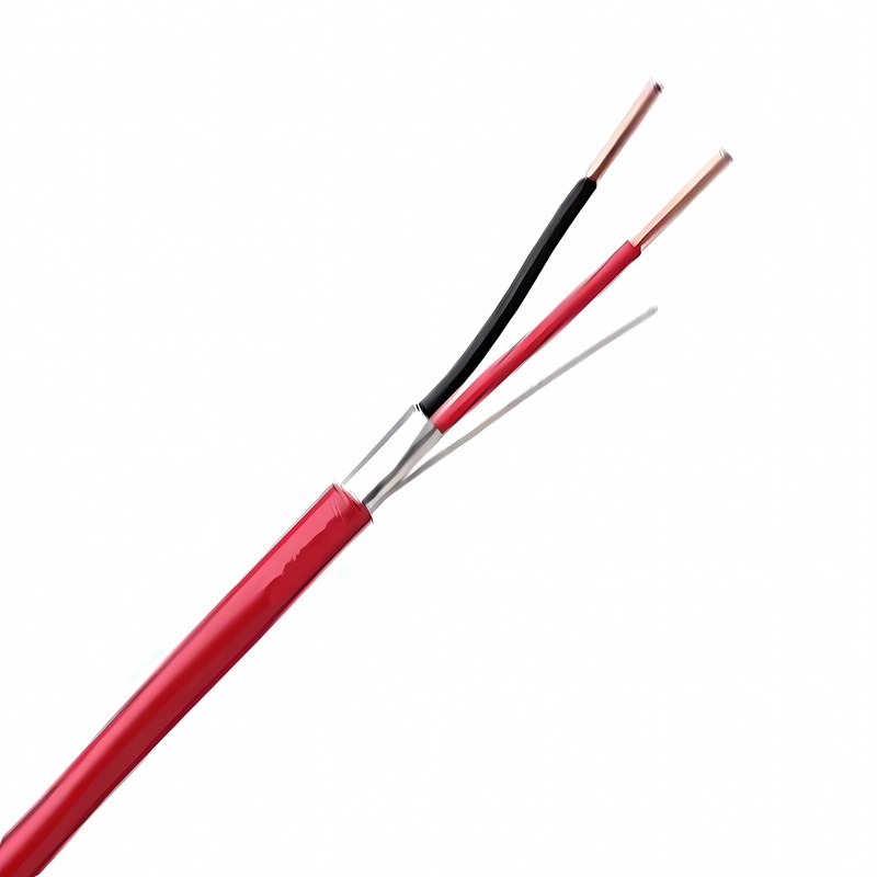 Fire Alarm Cable 1000 ft Plenum PV PVC Red PVC 2 Conductors with Bare ...