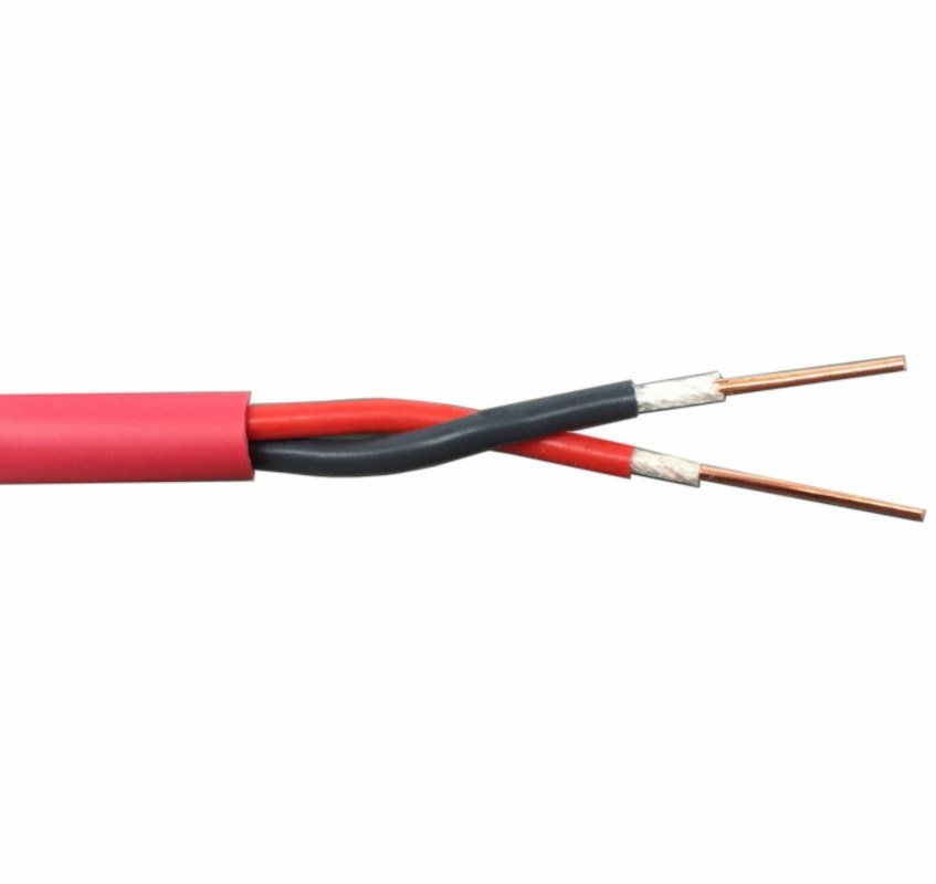Al Foil Shield 2 Core Fire Alarm Cable FPLR FPLP 18AWG For ...