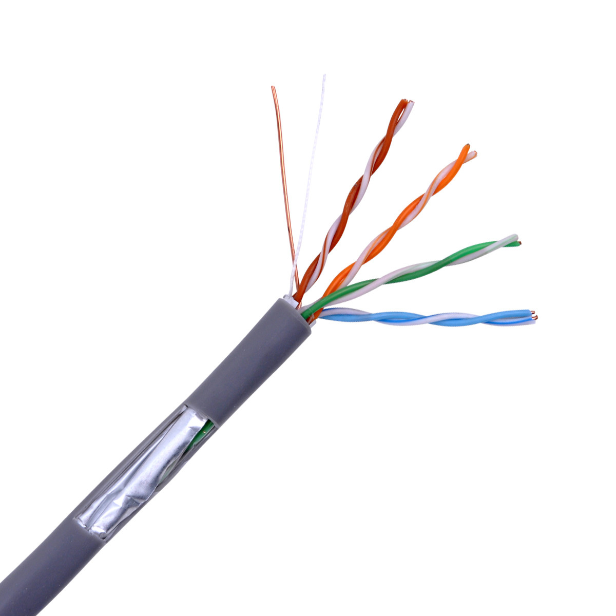 Drain Wire 1/0.5bc PVC Cover Material Cat5e 4 Pair Lan Cable for Speed ...
