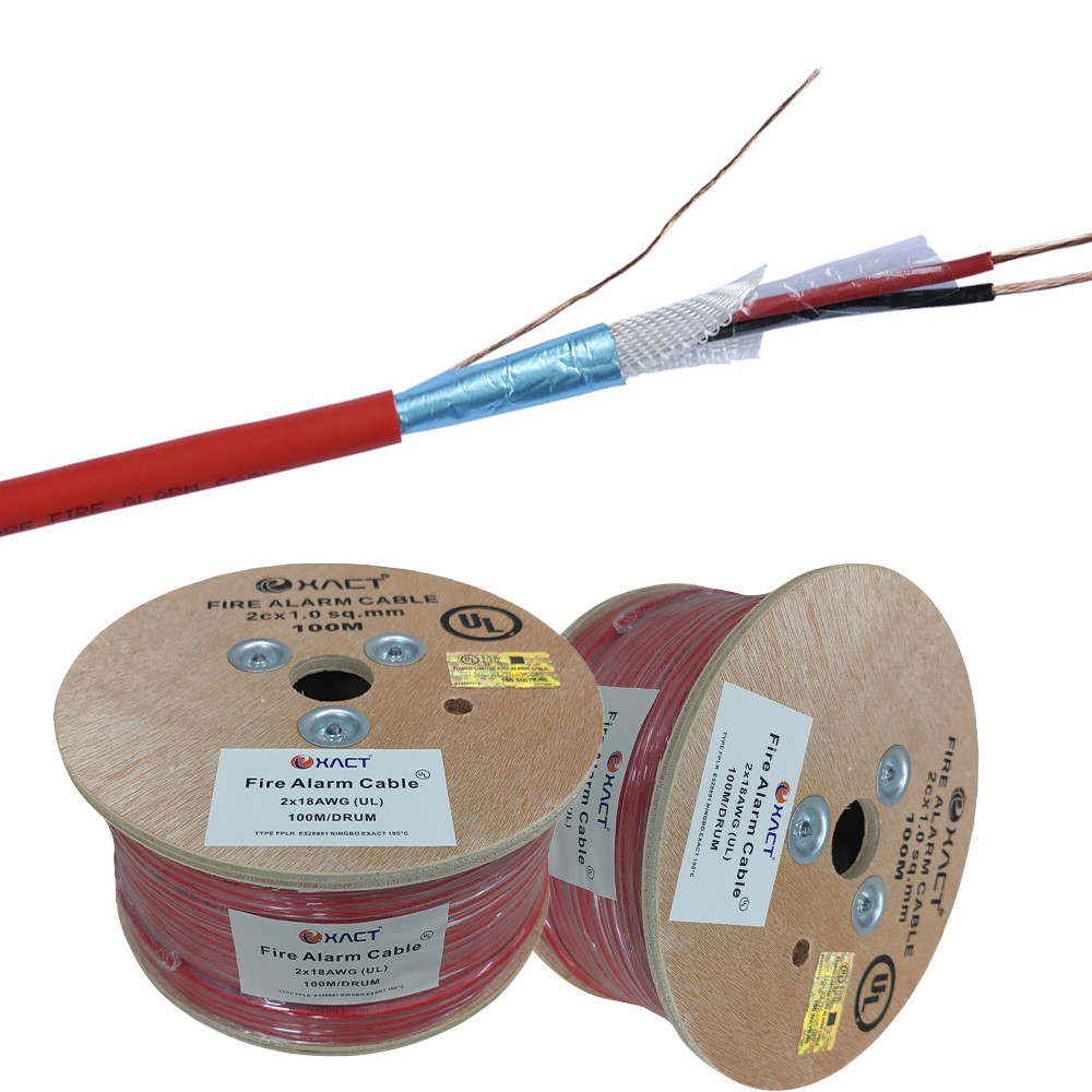 2C 1.0mm2 Solid Copper Conductor Red PVC Twisted Pair Fire Alarm Cable ...