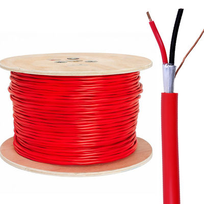 Fire Alarm Cable 1000 ft Plenum PV PVC Red PVC 2 Conductors with Bare ...