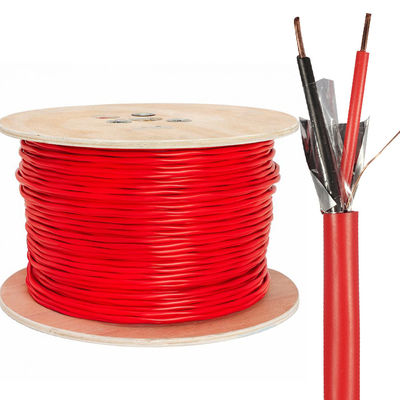 Fire Alarm Cable 1000 ft Plenum PV PVC Red PVC 2 Conductors with Bare ...