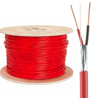 Fire Alarm Cable 1000 ft Plenum PV PVC Red PVC 2 Conductors with Bare ...